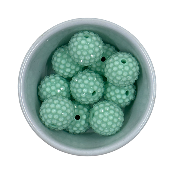 Mint Green Clear Rhinestone Bead - Stars at Night Co