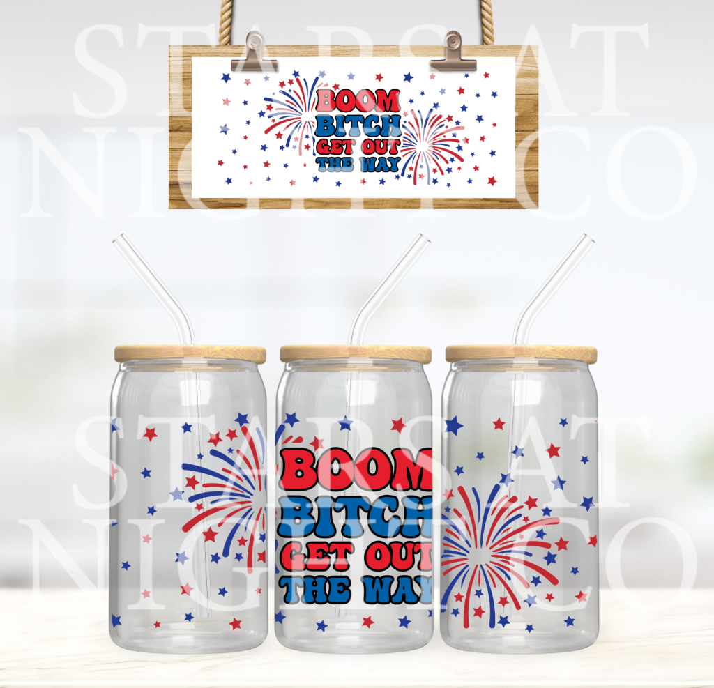 16oz Boom B*tch Libbey Wrap - Stars at Night Co