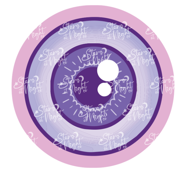 Pastel Eye Purple Acrylic/Decal Combo - Stars at Night Co