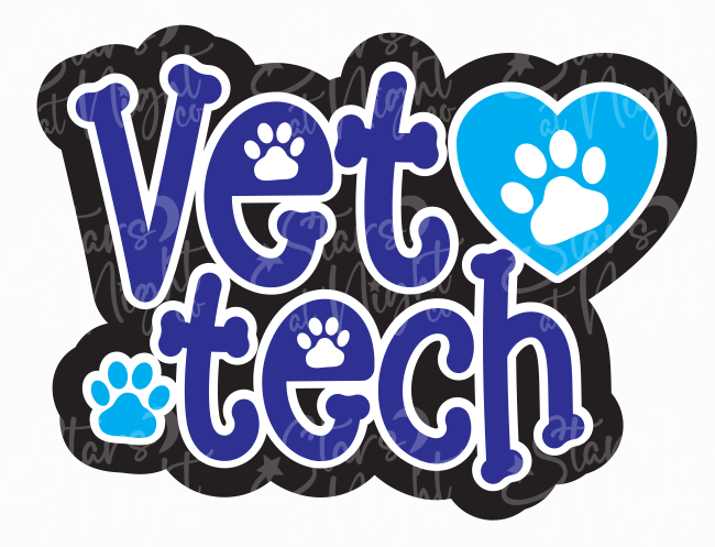 Vet Tech Acrylic Badge with Digital Download - Stars at Night Co