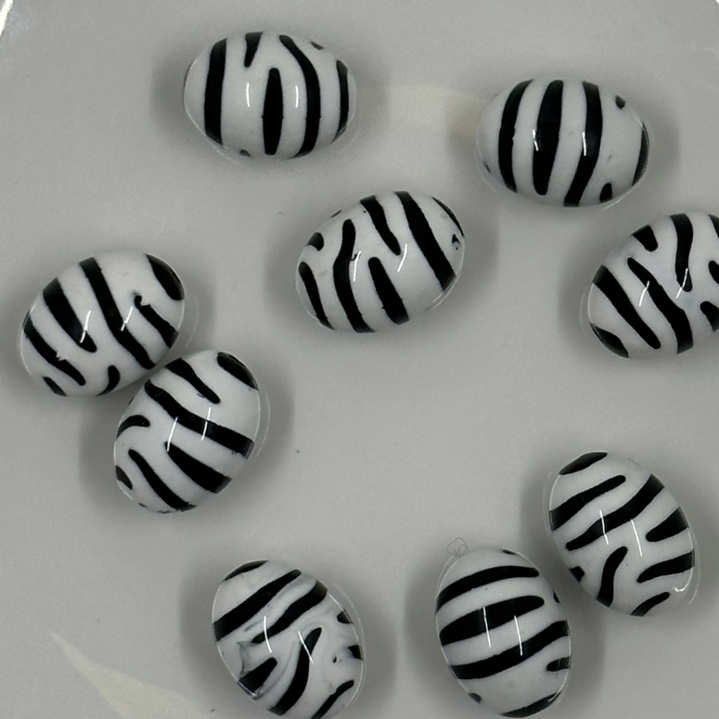 Zebra Egg Bead - Stars at Night Co