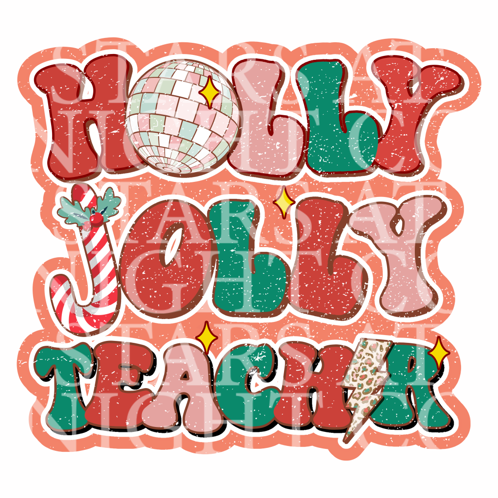 Holly Jolly Teacher - Stars at Night Co